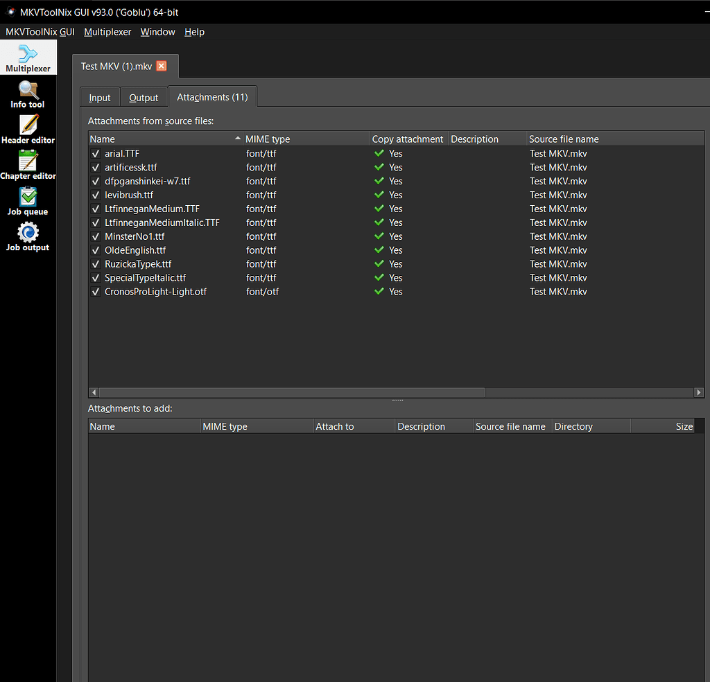 How to extract attachments from mkv using mkvtoolnix gui - Help ...